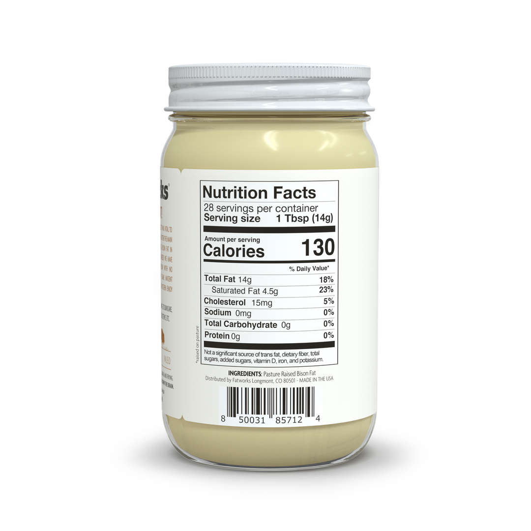 Pasture Raised Bison Tallow | Buffalo Tallow for Sale – Fatworks: The ...