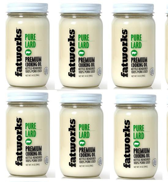 Case (6) Pasture Raised Pork Lard Jars (14 oz)